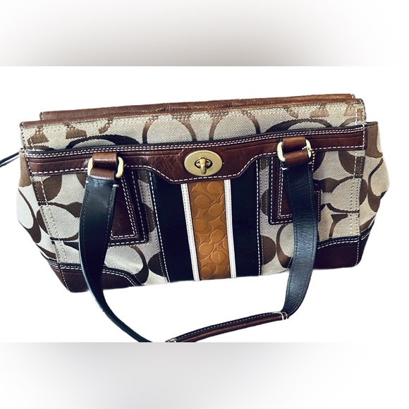 Coach | Bags | Coach Signature C Canvas Leather Bag | Poshmark